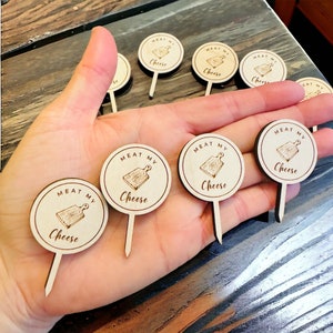 Custom Cheese Marker Tag Charcuterie Business Charcuterie Box Round ...
