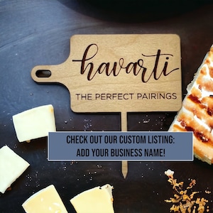 15 Cheese Marker Tags Charcuterie Board Food Label Picks Set of Wooden ...