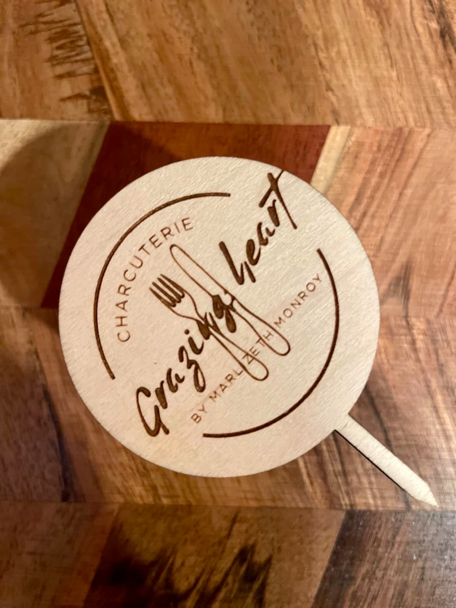 Custom Cheese Marker Tag Charcuterie Business Charcuterie Box Round ...