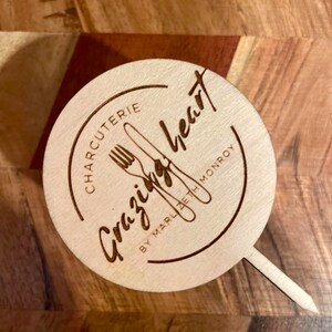 Custom Cheese Marker Tag Charcuterie Business Charcuterie Box Round ...