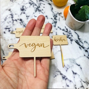 Food Allergy Marker Tags for Charcuterie Board Food Label Picks Set ...