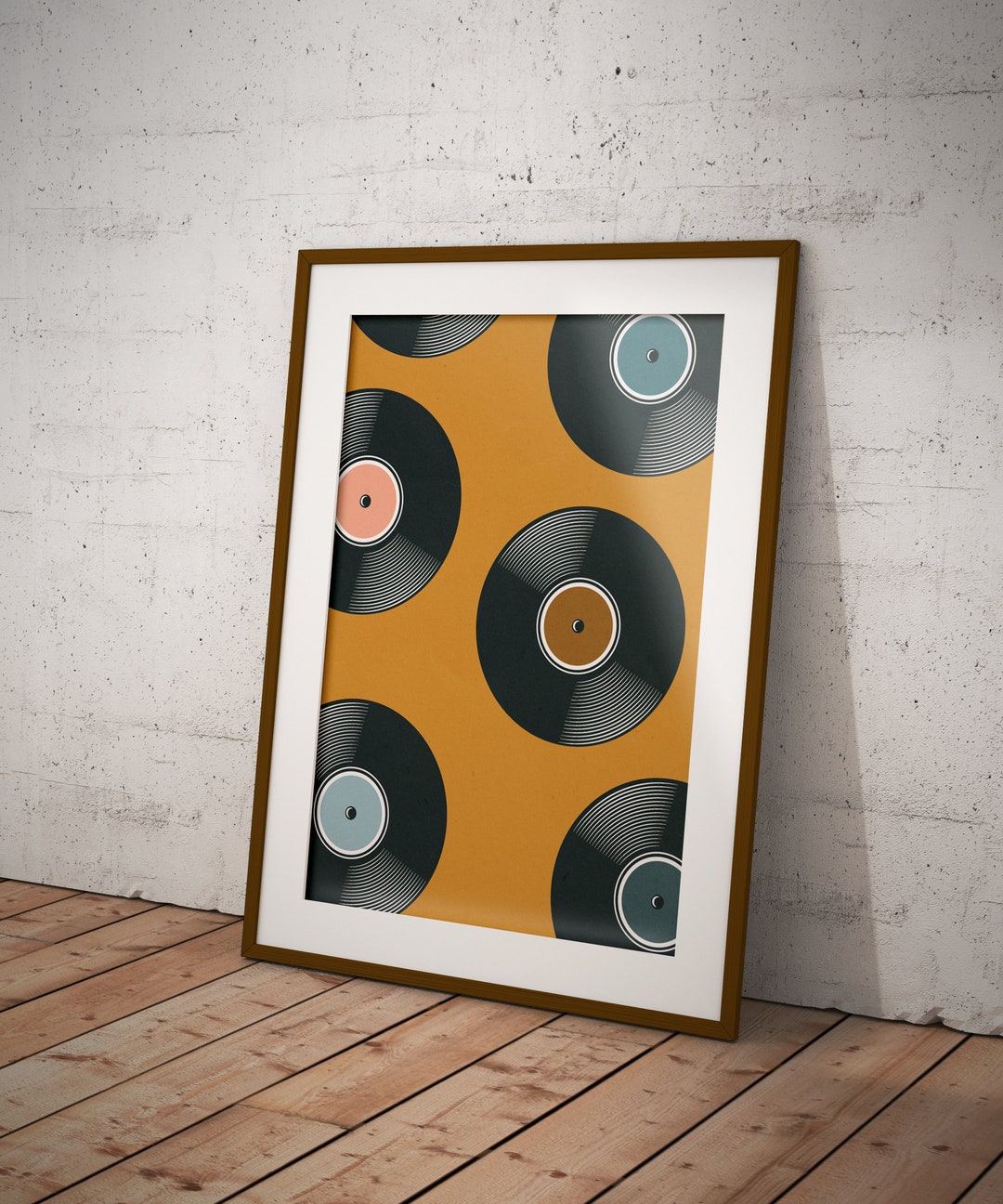 Retro Record Player Print / Vintage Poster / Vinyl Art / Gig Poster ...