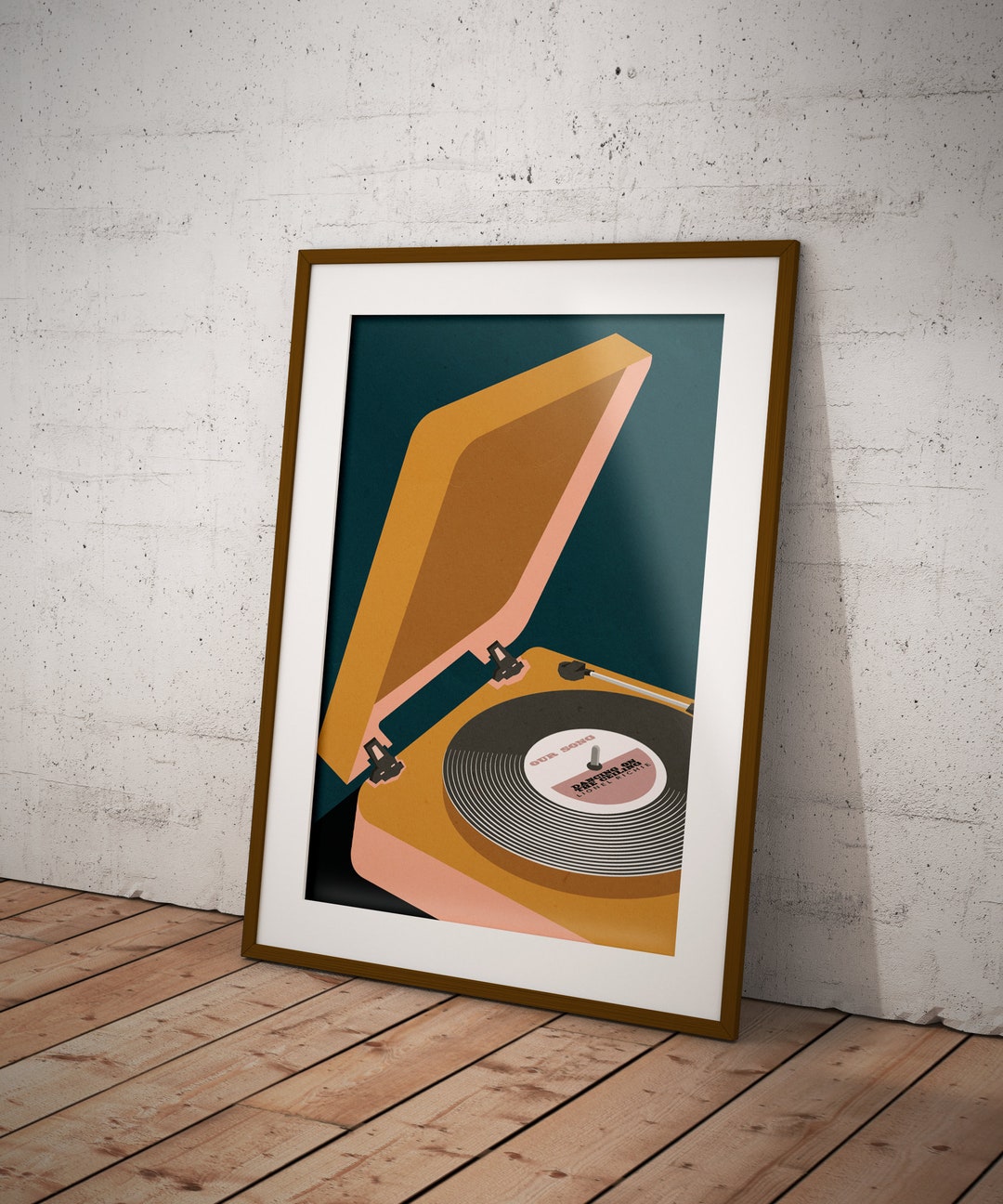 Retro Custom Record Player Print / Vintage Poster / Vinyl Art - Etsy