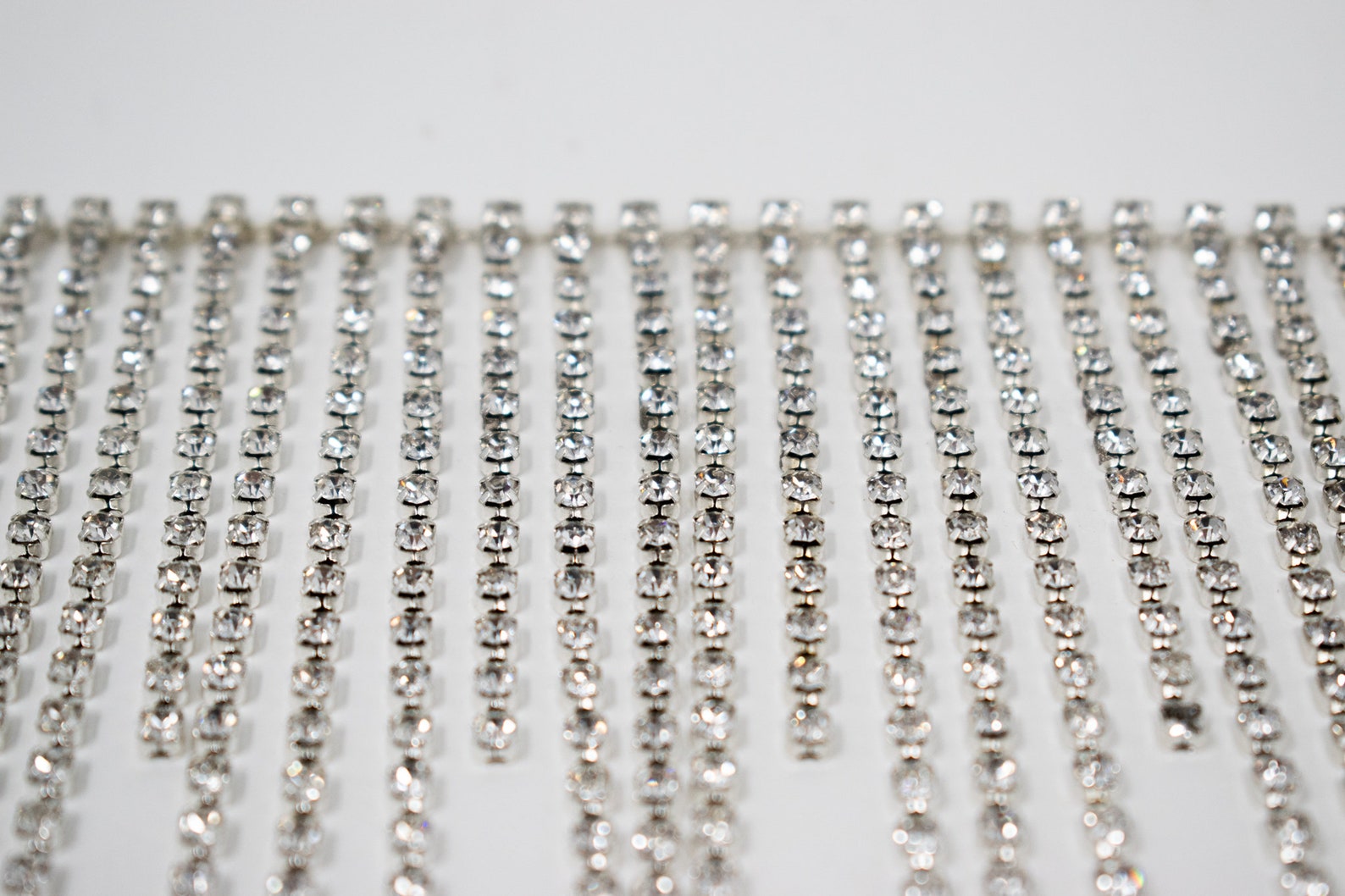 RHINESTONE FRINGE Trim Layered Metal Rhinestone by the Yard - Etsy