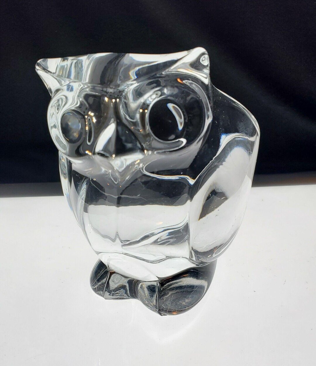 VINTAGE Heavy SASAKI CRYSTAL / Glass Owl Candy / Nut Dish - Etsy