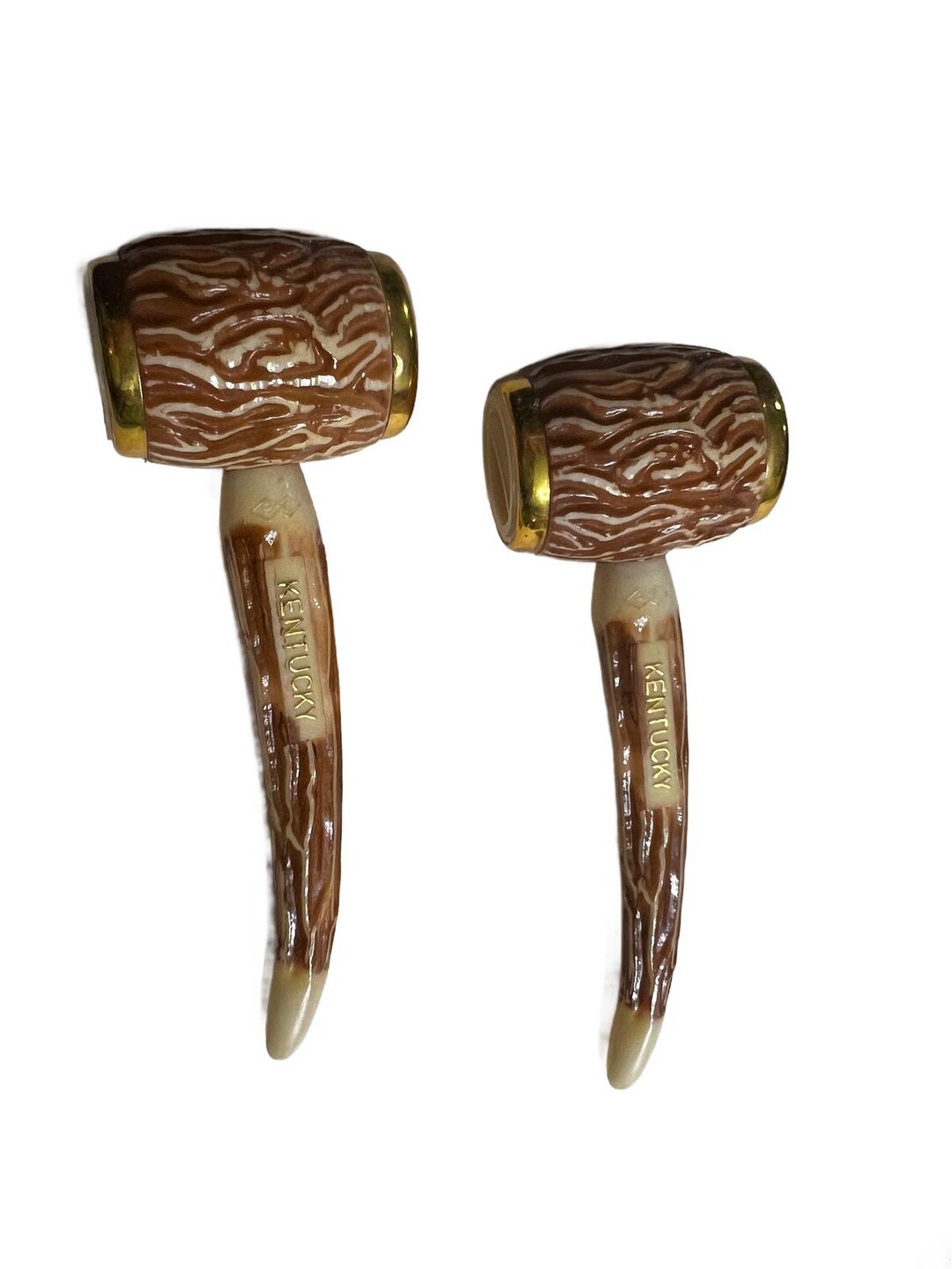 Vintage Plastic Stag Horn Kentucky Pipe Salt Pepper Shakers Set With ...