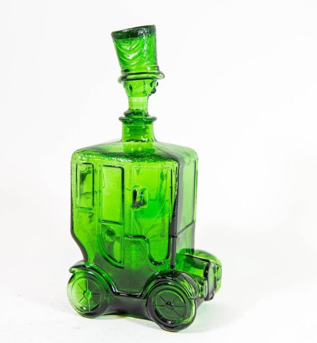 VTG Italian Bessi Car Top Hat Driver Barware Liquor Decanter 9.75" Tall ...