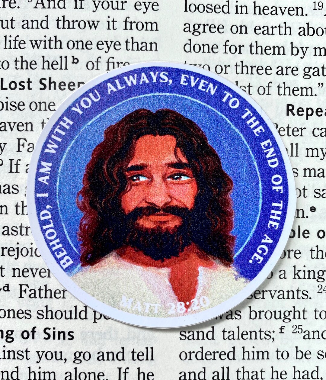 Jesus Sticker - Catholic Sticker - Behold I Am With You - Gift - Etsy