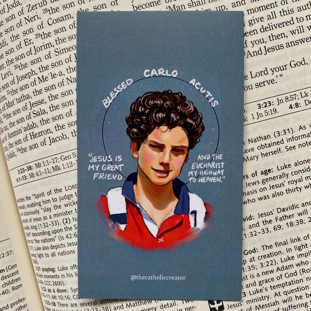 Blessed Carlo Acutis Holy Card Catholic Bookmark Confirmation First ...