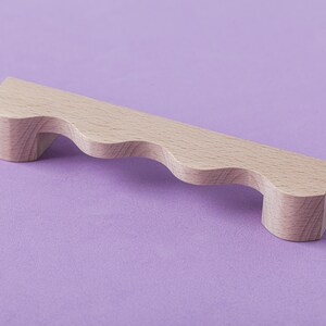 Beech Wooden Door Handle - Available Unfinished, Oiled, or With Walnut ...
