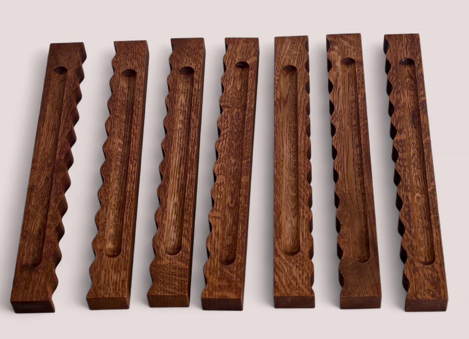 Solid Oak Drawer Handles – 13" Wooden Cabinet Pulls – Walnut Oil Finish ...