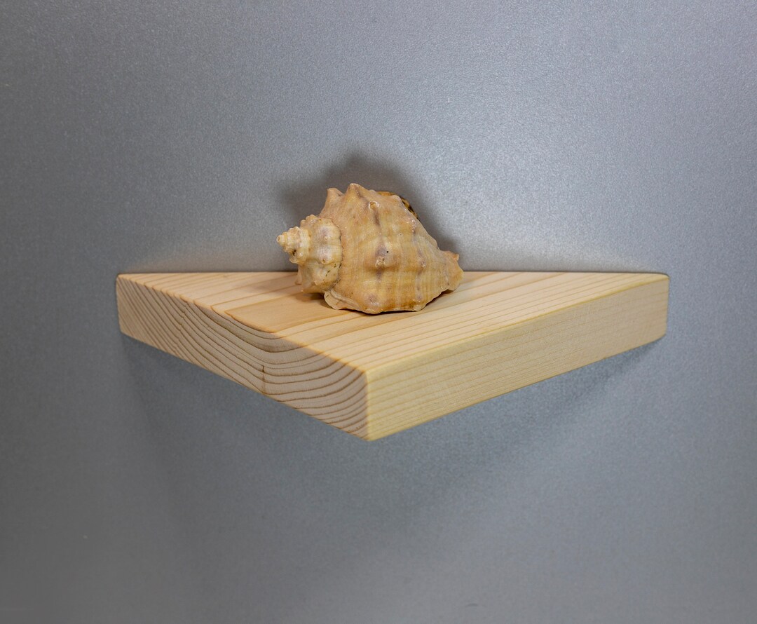 Triangular Wood Shelf, Wall Décor, Delta Floating Shelf, Trigon Small ...