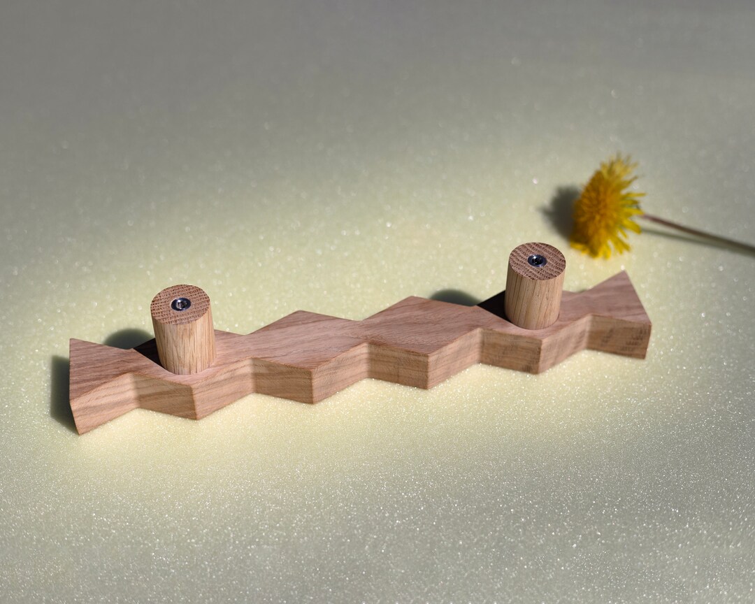 Wood Curvy Pull, Wavy Handle With Threaded Bushings and Bolts for Door ...