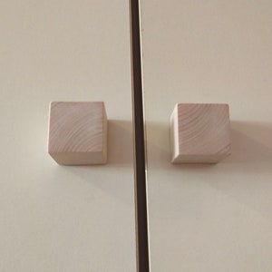 Wooden Square Cabinet Handles Square Door Knobs Hardware - Etsy