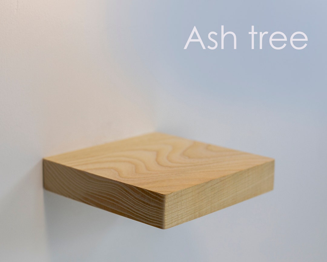 Square Wood Floating Shelf: Small Wall Decor, Plant Display - Etsy