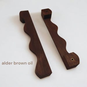 Wavy Wooden Cabinet Door Handle: Modern Drawer Pull - Etsy