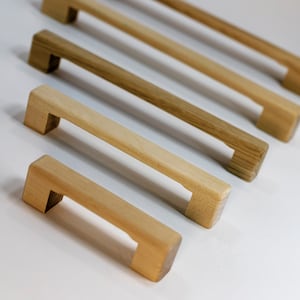 Wood Cabinet Pulls, Door Handles With Threaded Bushings and Screws ...