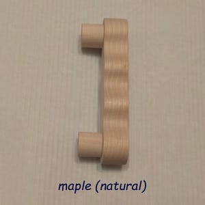 Wave-shaped Wooden Furniture Handles – Unique Natural Drawer Pulls ...