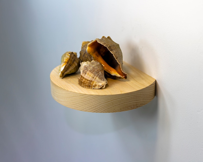 Wall Decor. Segment, Semicircle Wood Wall Shelf. Floating Shelf, Small ...