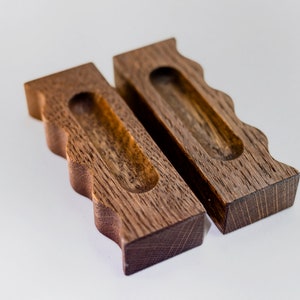 Wooden Wavy Handles for Wardrobe screws. Door, Cabinet, Desk, Dresser ...