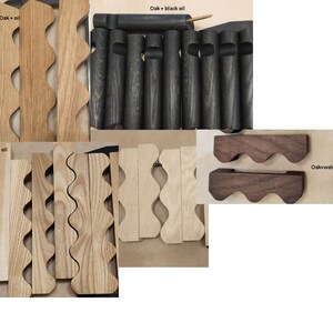 Wooden Wavy Handles FAST SHIPPING for Cabinet Door Drawer. Kitchen ...