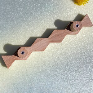 Wood Curvy Pull, Wavy Handle With Threaded Bushings and Bolts for Door ...