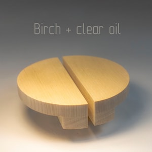 Wood Semicircle Couple Knob Half Moon Cabinet Door Handle, Drawer Pull ...