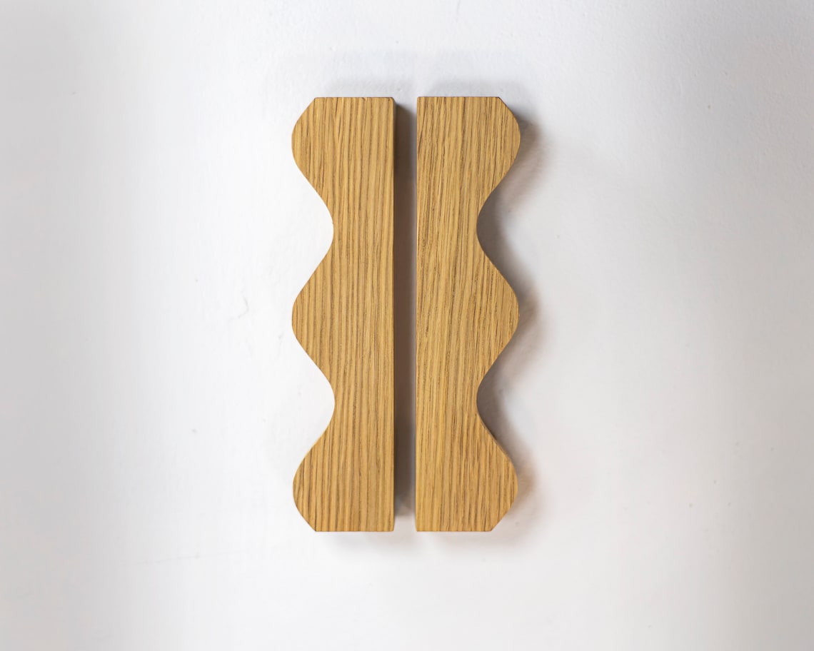 Wooden Wavy Handles for Cabinet Door Kitchen Drawers Pull. - Etsy