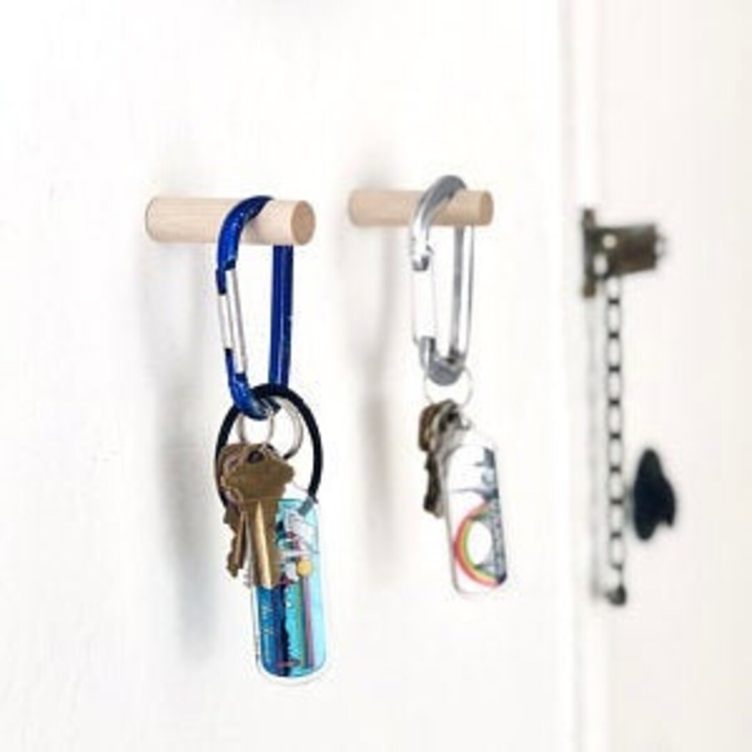 Wood Wall Hook for Keys. Modern yet Classic Design. Scandinavian Style ...