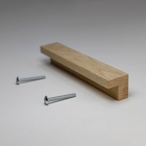 Wood Door Long Knob With Threaded Bushings and Screws. Kitchen Drawer ...