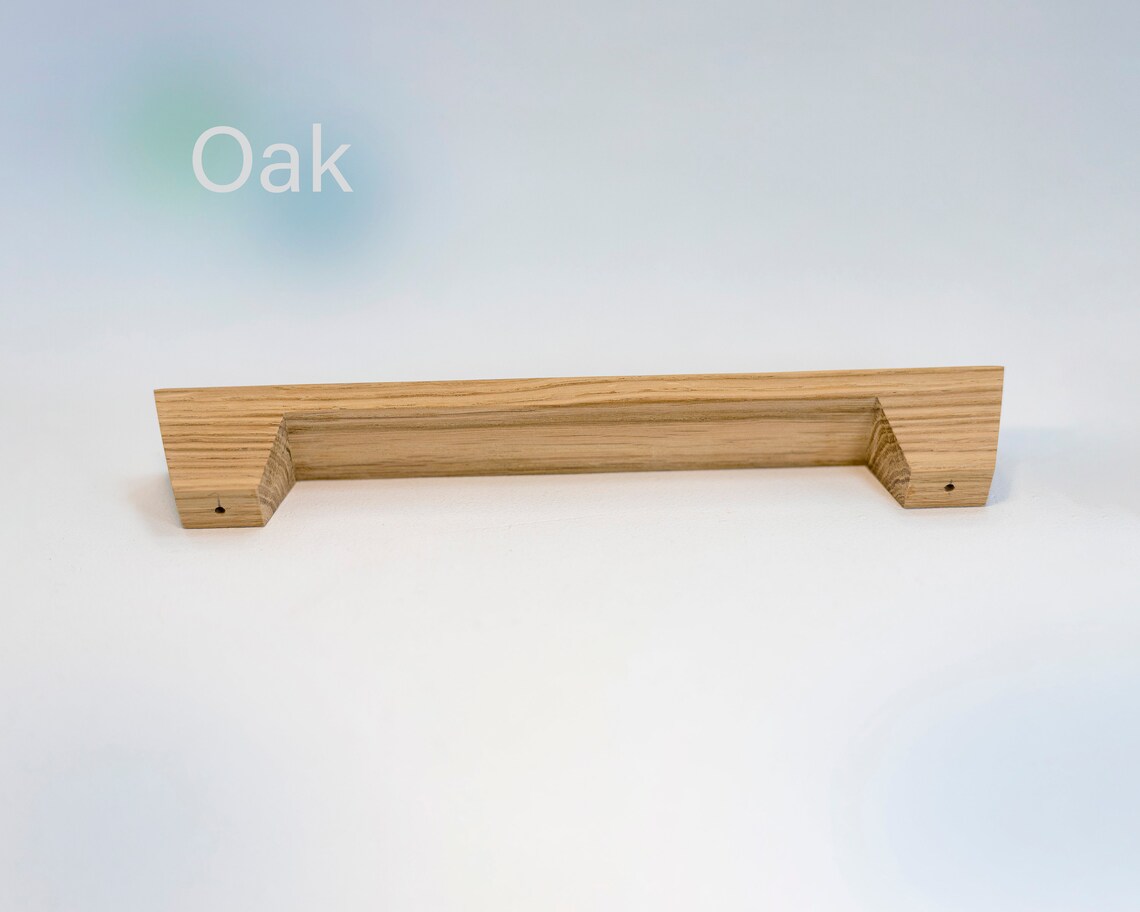 Linear Wooden Handles Long Cabinet Pulls. Wood Wardrobe Thin | Etsy