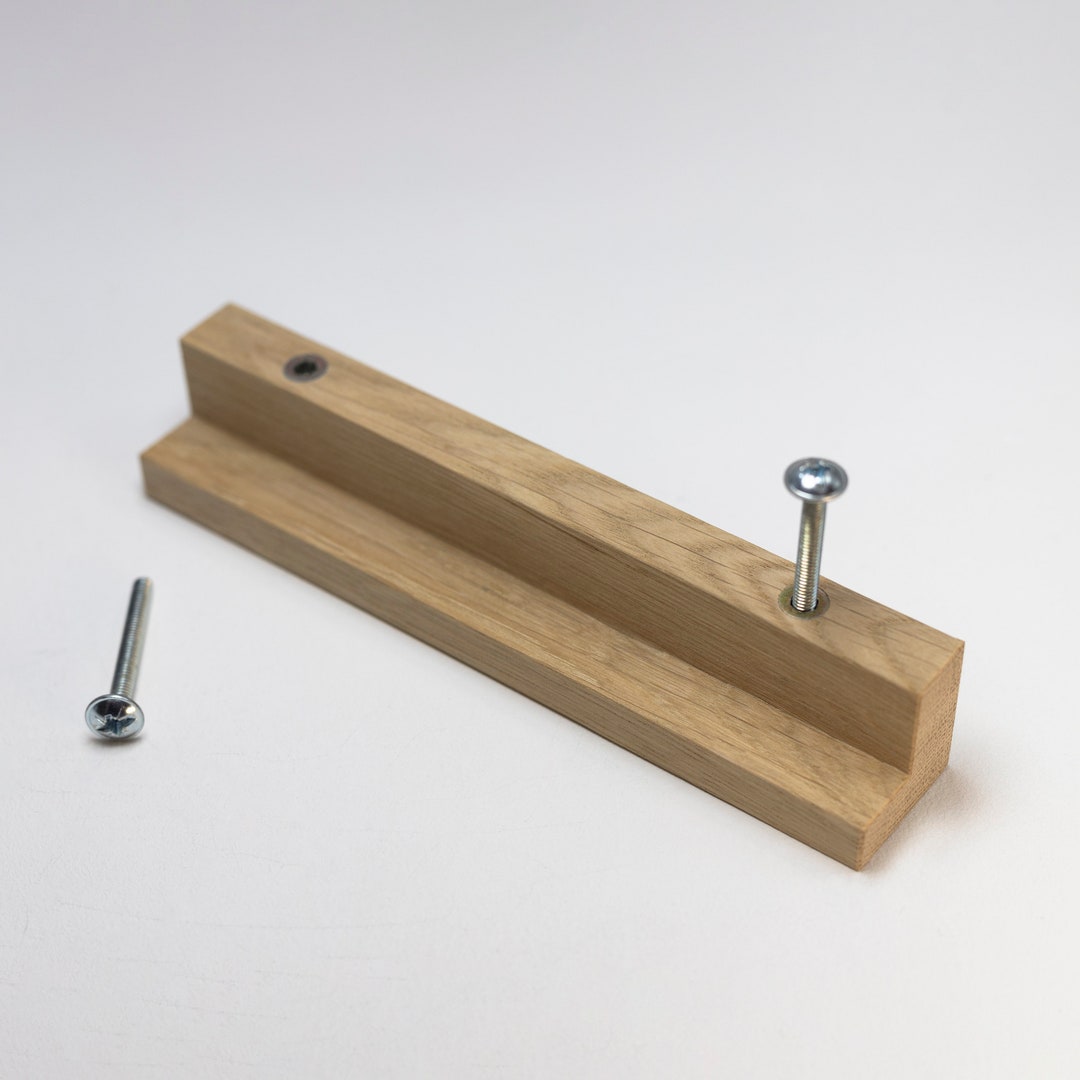Wood Door Long Knob With Threaded Bushings and Screws. Kitchen Drawer ...