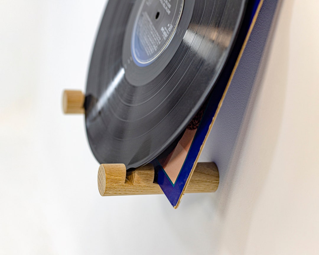 Set of 2 Wood Wall Hooks for Wall Mounted Lp/vinyl Album Display ...