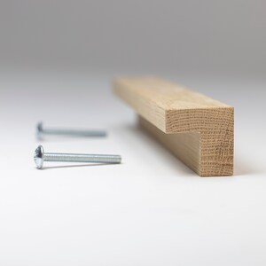 Wood Door Long Knob With Threaded Bushings and Screws. Kitchen Drawer ...