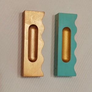 Wooden Wavy Handles for Cabinet Door Drawers. Desk, Dresser, Closet ...