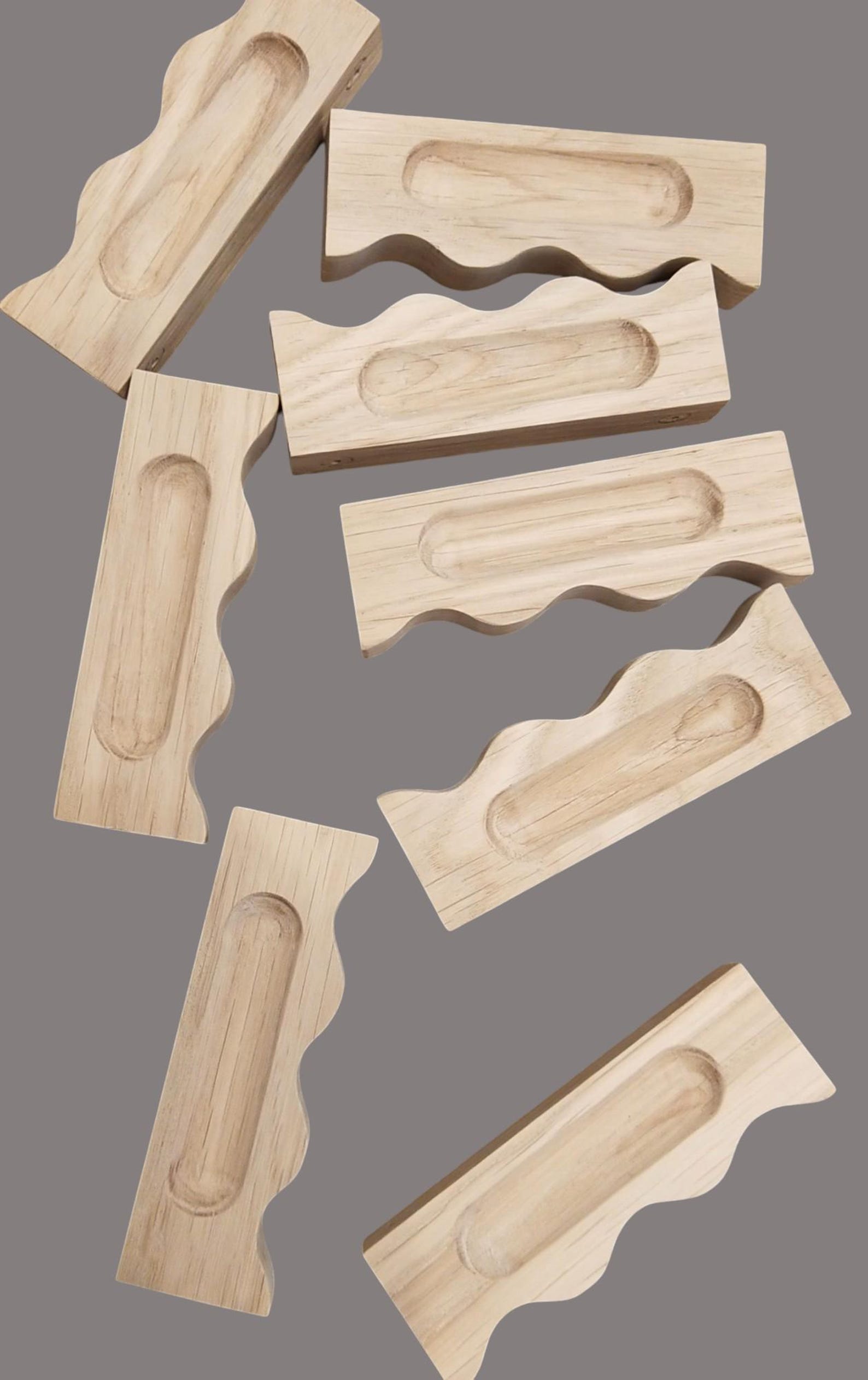 Solid Oak Drawer Handles – 13" Wooden Cabinet Pulls – Walnut Oil Finish ...