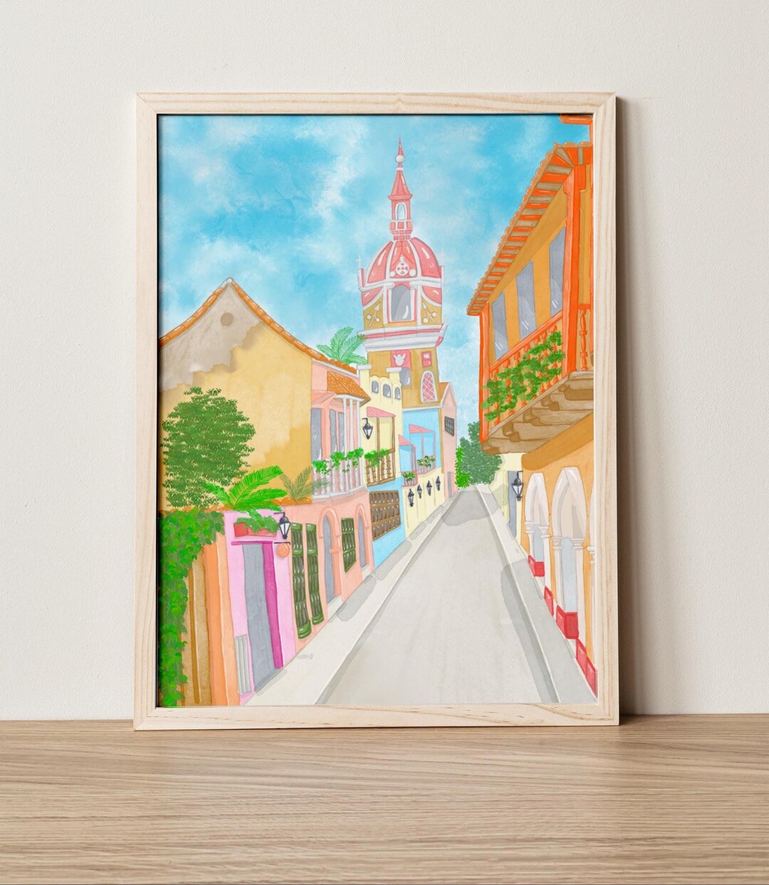 La Fantastica Cartagena Art Print: Caribbean Illustration (A4, A5) - Etsy