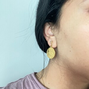Simple Lira Earrings Coin Jewelry Minimalist Coin Earring for Women - Etsy