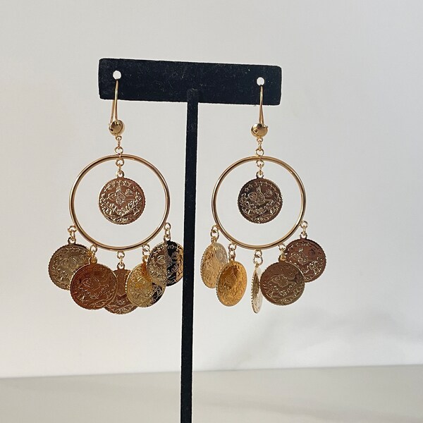 Dangle Coin Earrings - Etsy