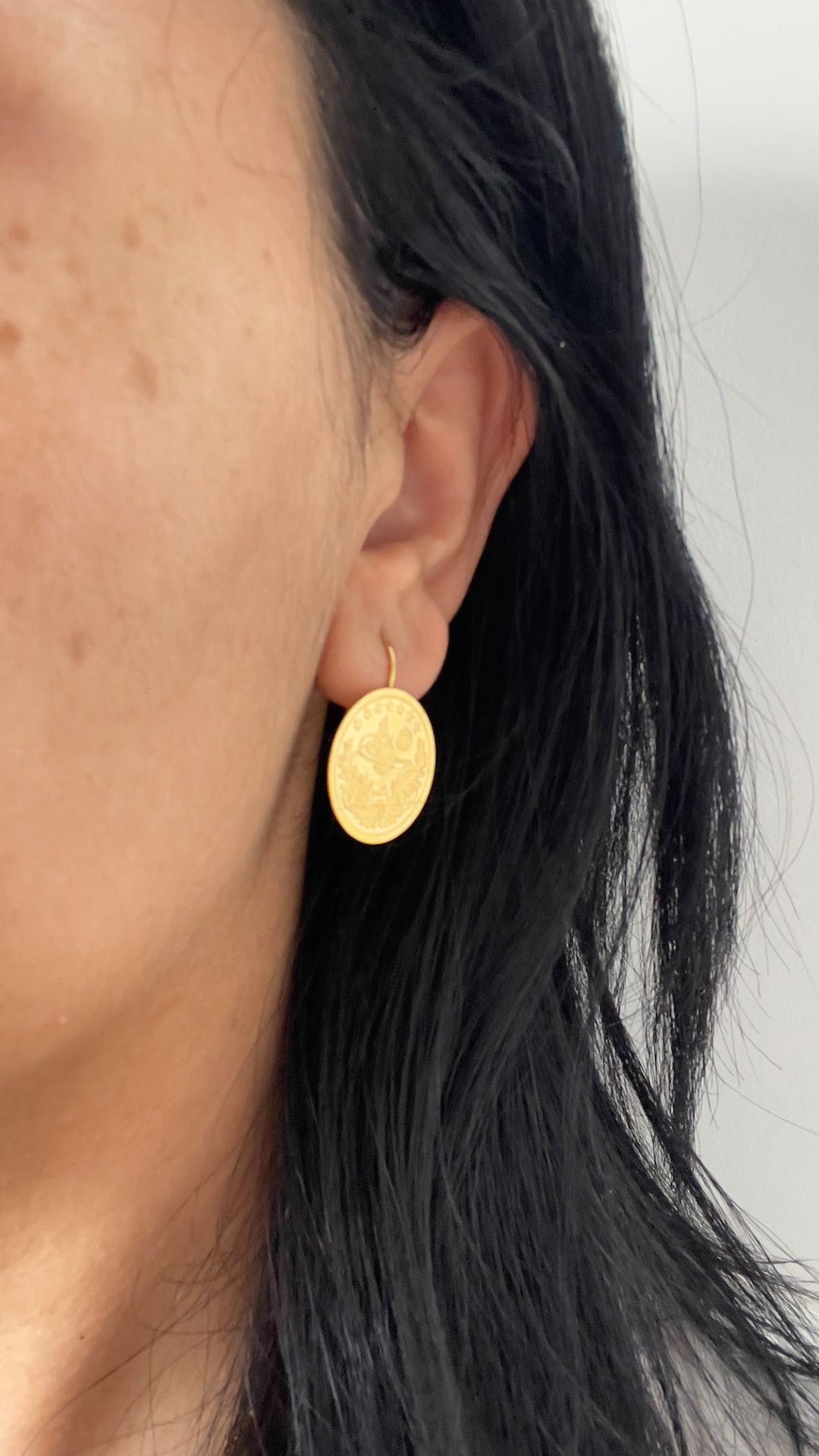 Lira Coin Earring Hook Coin Earring for Women Jewelry Gifts - Etsy