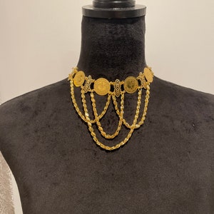HALA Gold Plated Lira Choker Necklace - Etsy