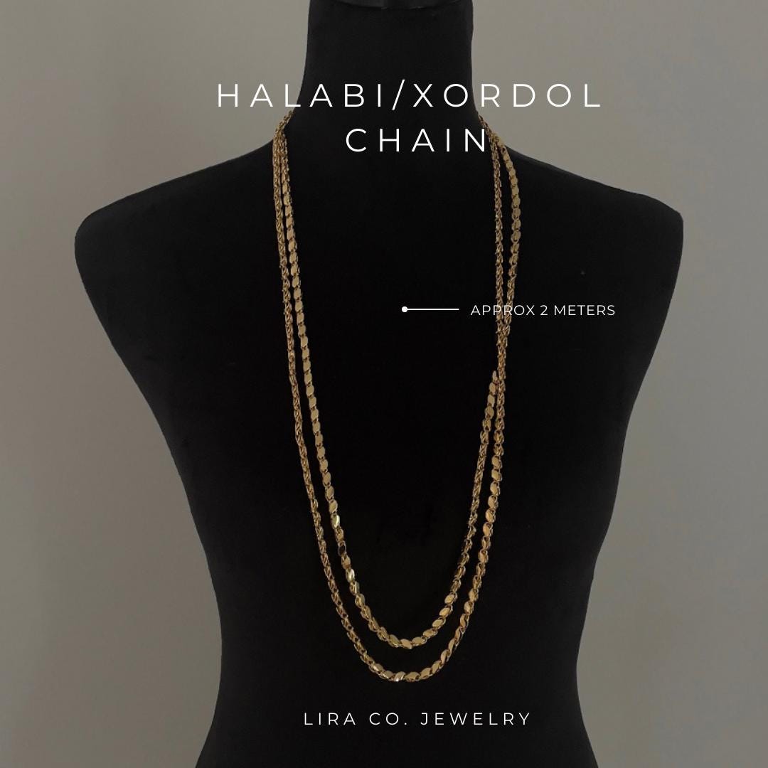 Halabi/xordol Chain/lira Co Jewelry - Etsy