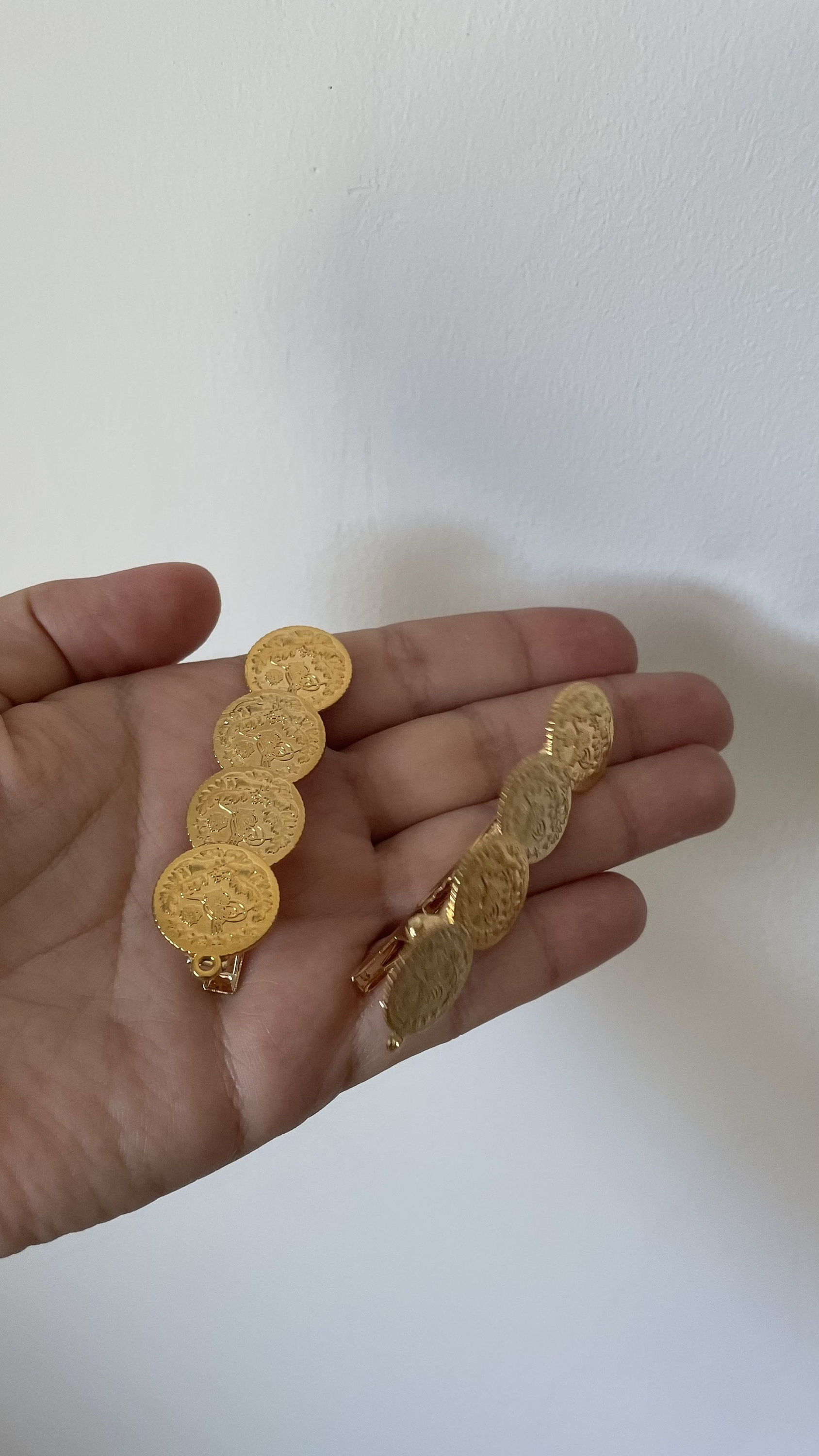 Handmade Lira Coin Hair Clip: Gold Plated Barrette - Etsy