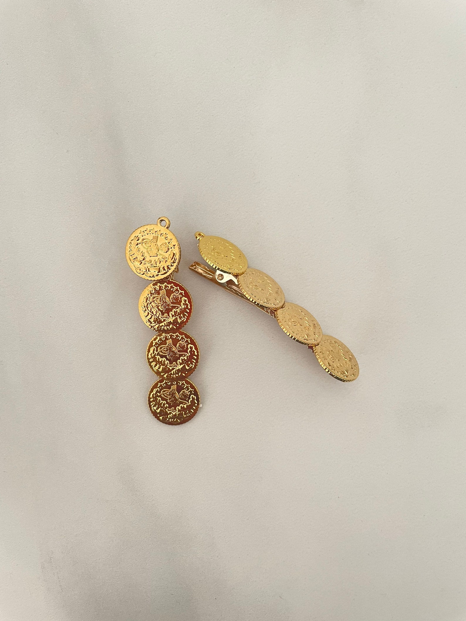 Handmade Lira Coin Hair Clip: Gold Plated Barrette - Etsy