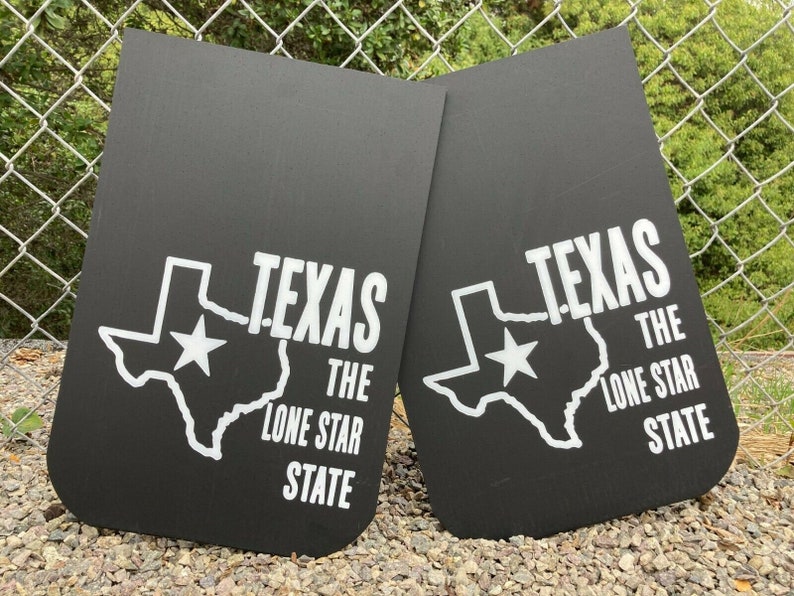 Texas State Vintage Mud Flaps (1 - Pair) 12" Wide X 18" Long X 3/8 ...