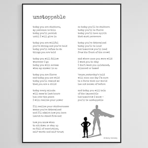 Unstoppable - Original Poetry Print (A4 Digital Download) - Etsy