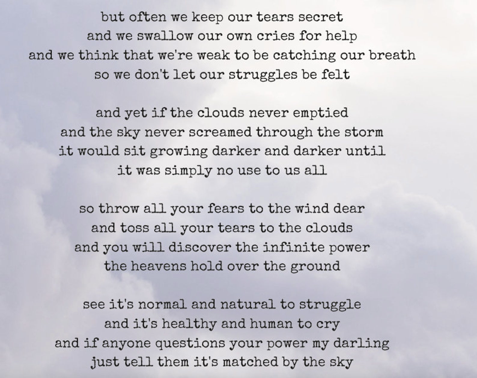 The Sky - Original Poetry Print A4 (digital Download) - Etsy UK
