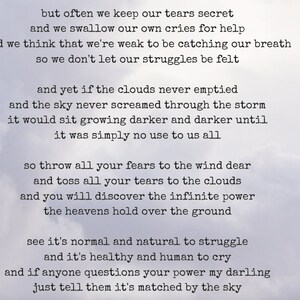 The Sky - Original Poetry Print A4 (digital Download) - Etsy UK