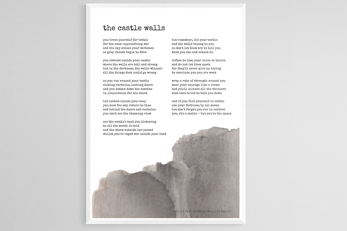 The Castle Walls - Original Poetry Print A4 (digital Download) - Etsy UK