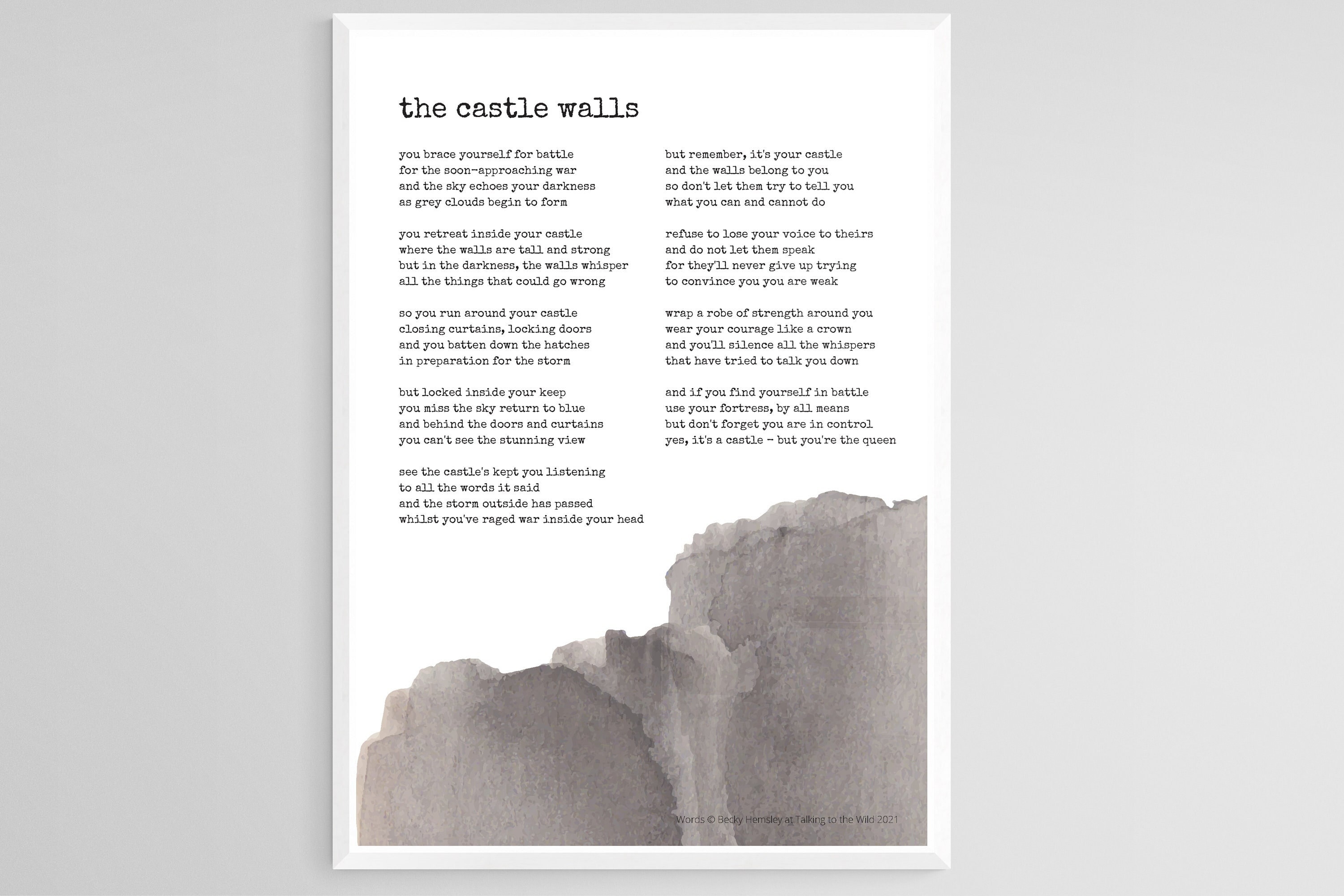 The Castle Walls - Original Poetry Print A4 (digital Download) - Etsy UK
